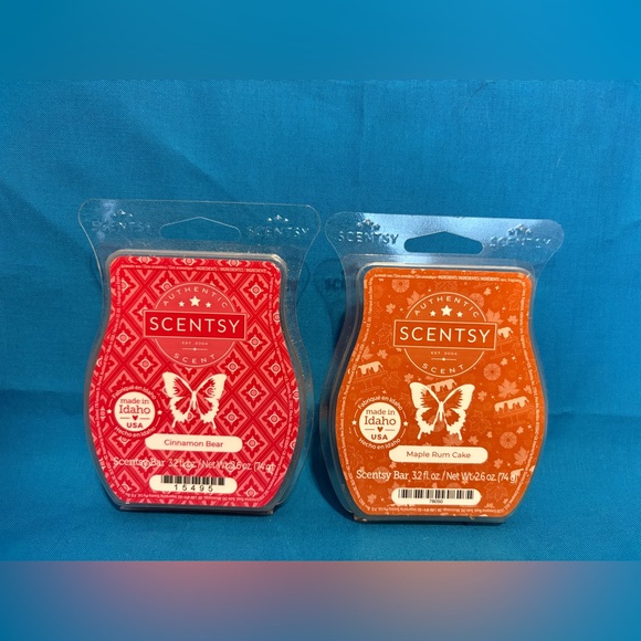 Scentsy | Accents | Scentsy Cinnamon Bear Red Maple Rum Cake Wax Bars ...